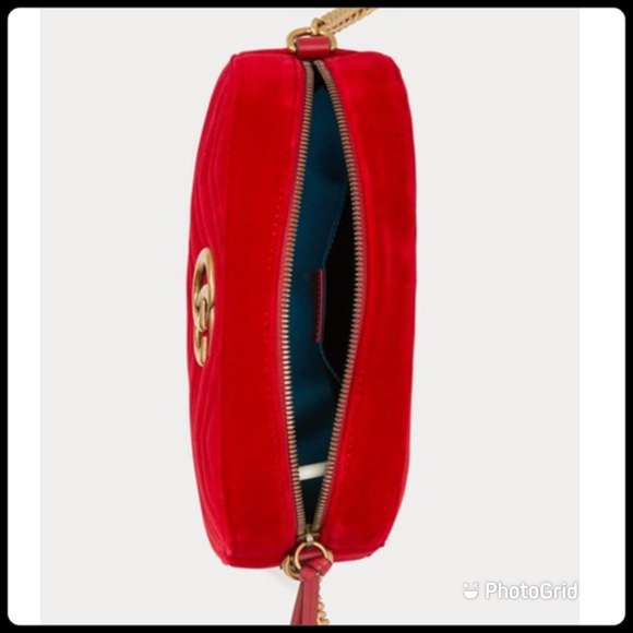 Gucci | Bags | Gucci Marmont Red Velvet Camera Bag | Poshmark